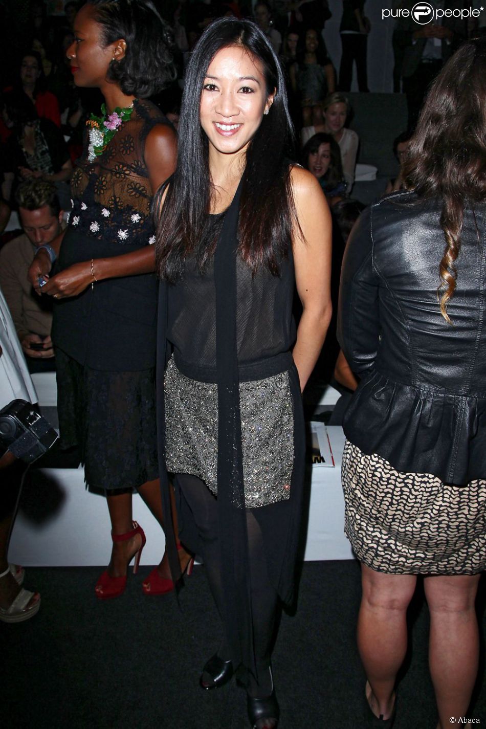Michelle Kwan lors de la Fashion Week 2013 à New York le 11 septembre ...
