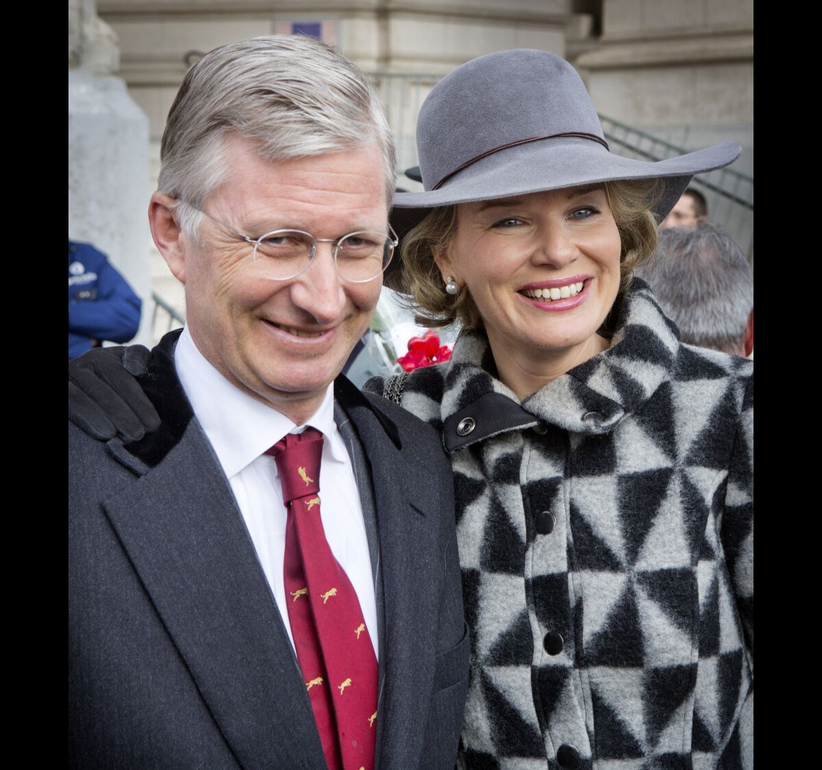 Photo : Le prince Philippe et la princesse Mathilde de Belgique lors de la messe commémorative ...