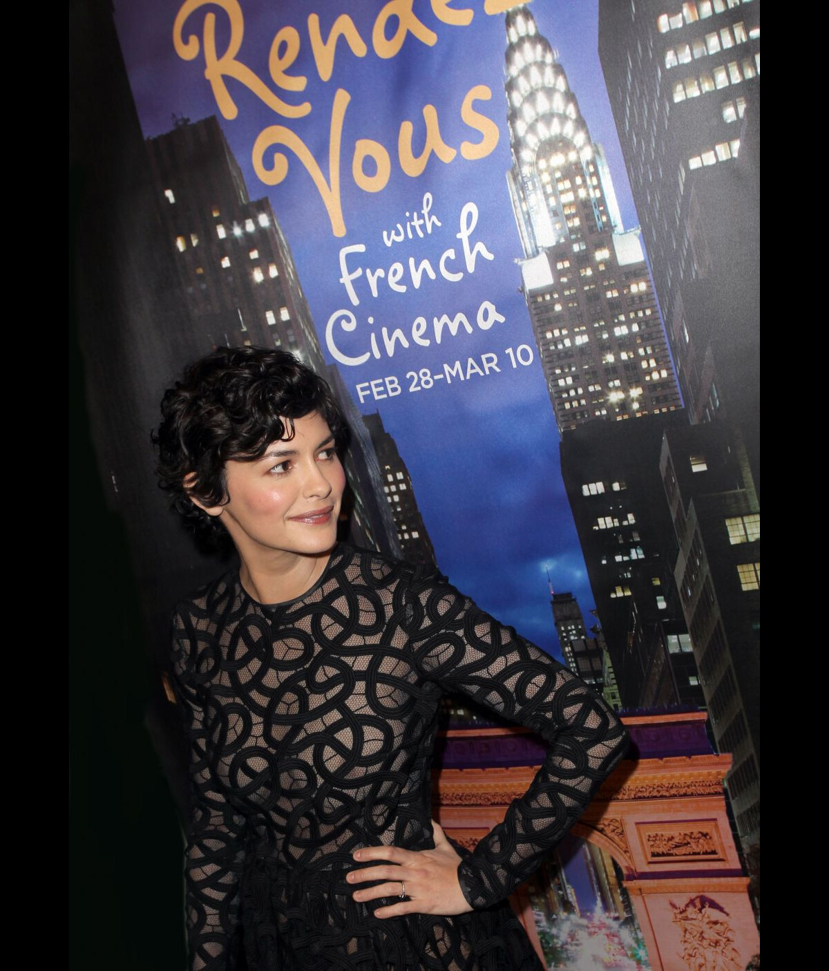 Photo : L'actrice Audrey Tautou pose à la soirée d'ouverture du Rendez ...