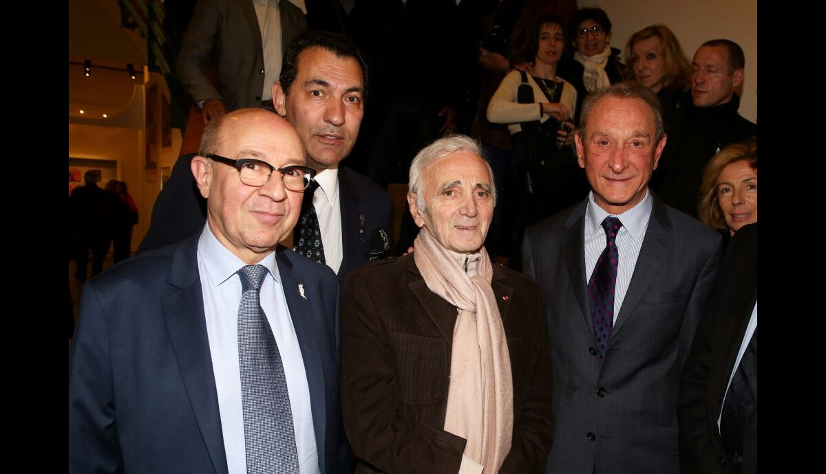 Photo : Jacques Pessis, Georges El Assidi, Charles Aznavour, Bertrand ...