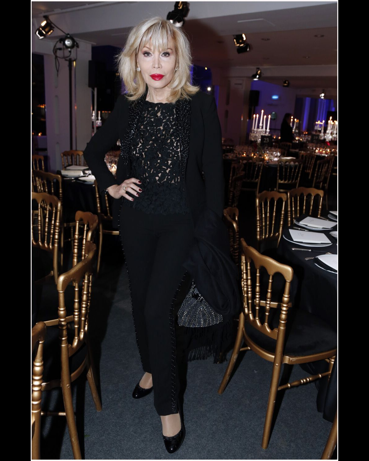 Photo : Amanda Lear à Paris le 6 décembre 2013. - Purepeople