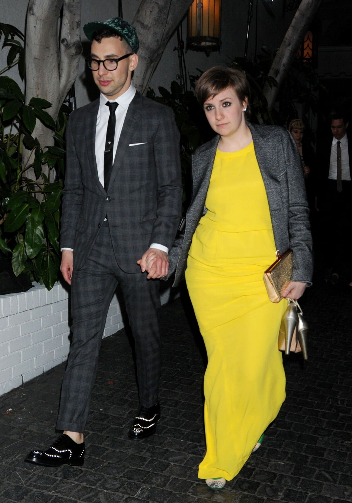 Photo : Lena Dunham et Jack Antonoff à Los Angeles, le 10 février 2013 ...