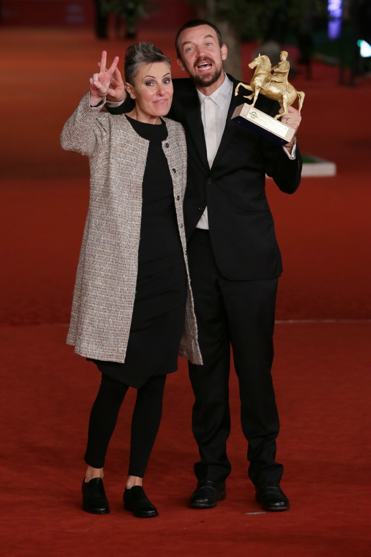 Photo : Le réalisateur Alberto Fasulo et sa femme Nadia Trevisan lors ...