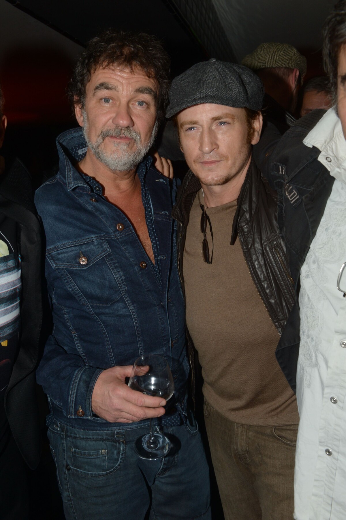 Photo : Exclusif - Olivier Marchal et Benoît Magimel au restaurant La ...