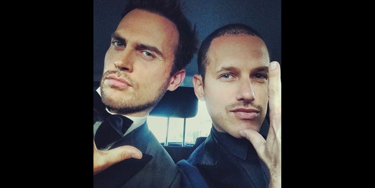 Photo : Cheyenne Jackson et son fiancé Jason Landau, le 13 janvier 2014 ...