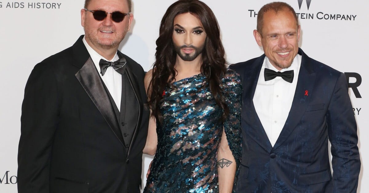 Conchita Wurst à l'amfAR : Après son sacre, la diva barbue triomphale à ...