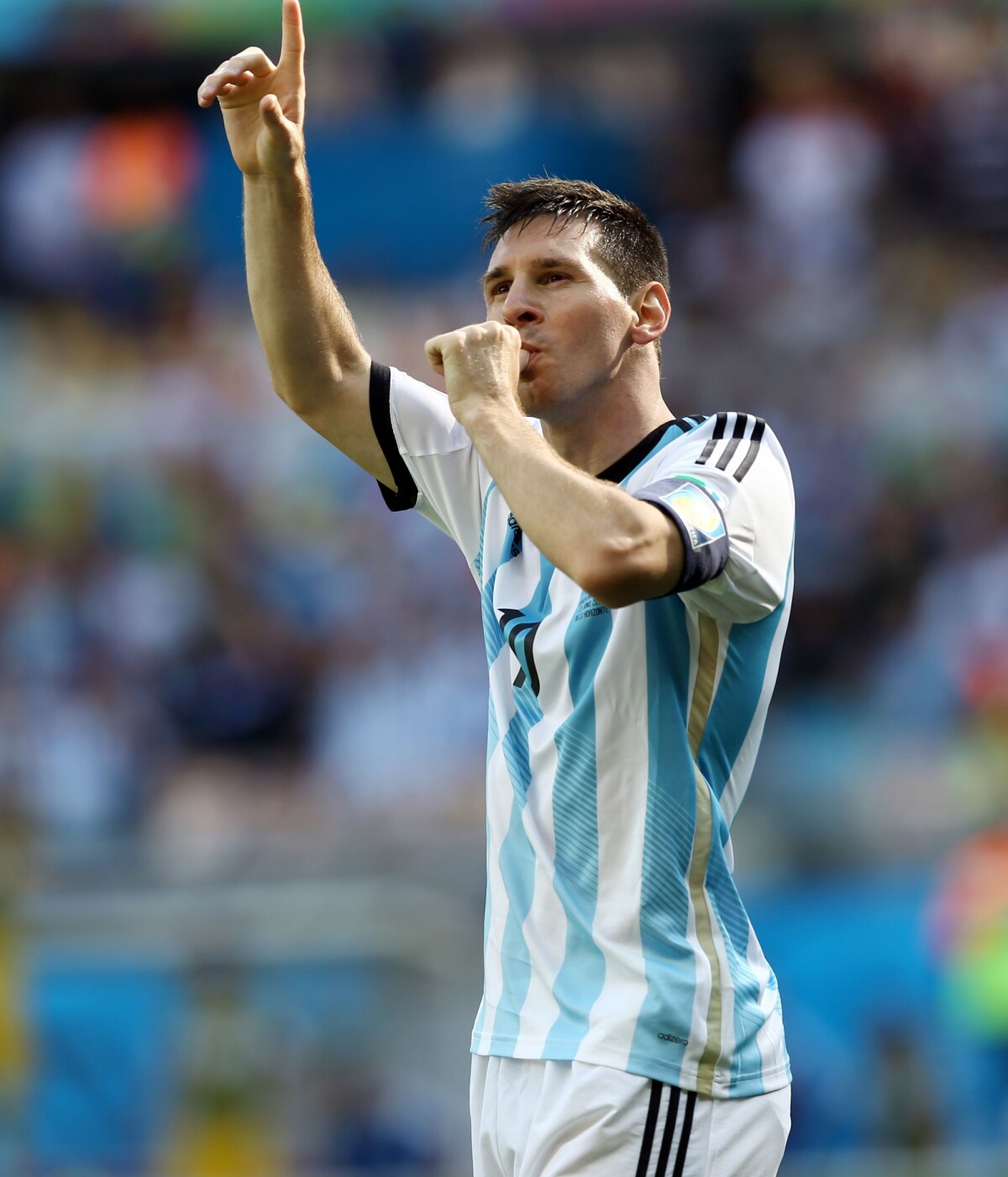 Photo : Lionel Messi lors du match Argentine-Iran le 21 juin 2014 à ...