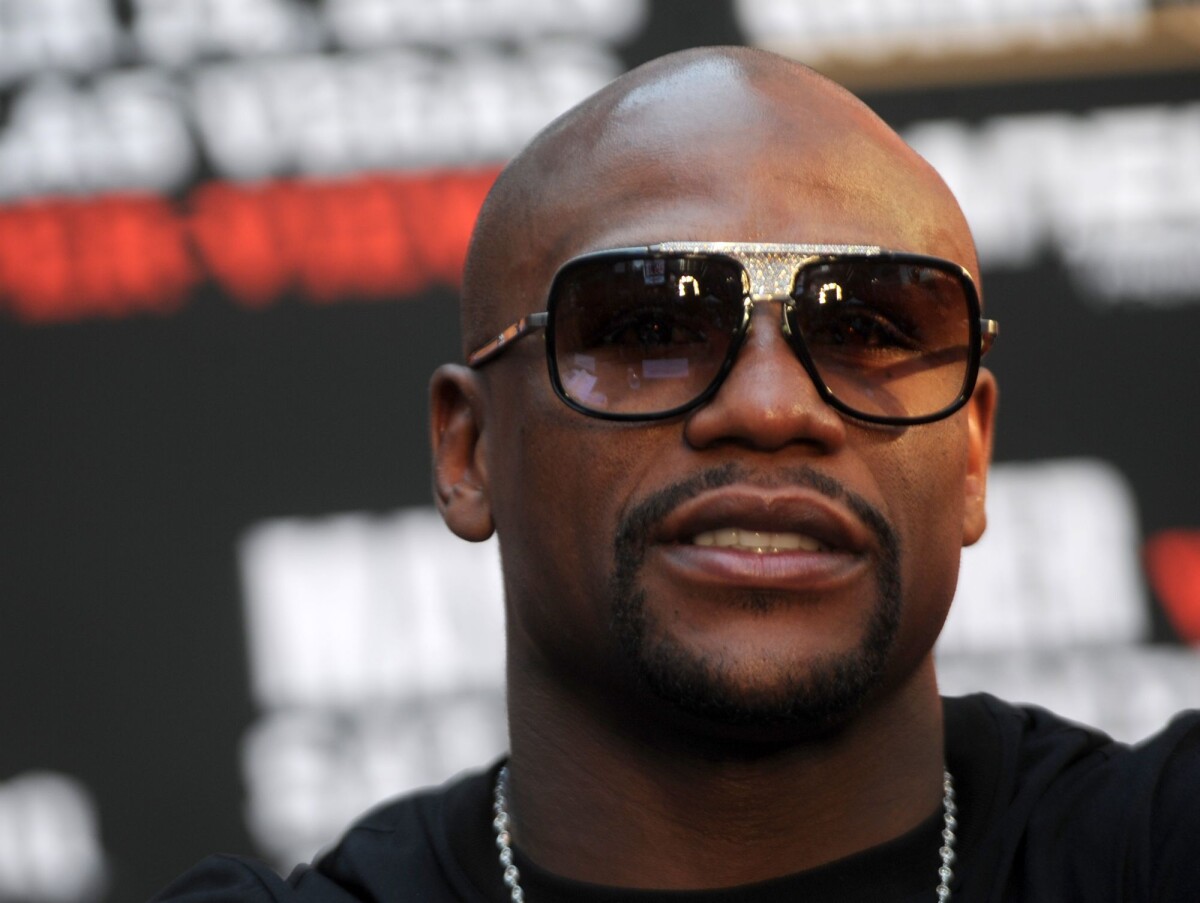Photo : Floyd Mayweather Jr. lors d'une conférence de presse sur le ...