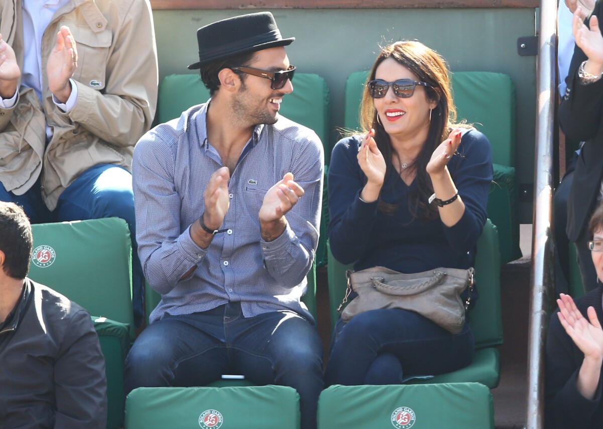 Photo : Sofia Essaïdi et son compagnon Adrien Galo à Roland-Garros lors ...