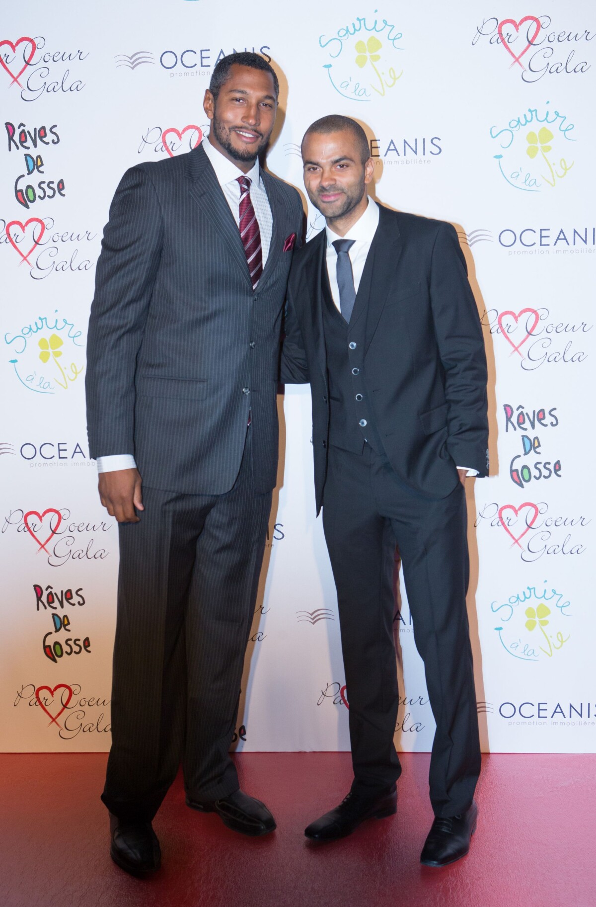 Photo : Boris Diaw et Tony Parker lors du 'Par Coeur' Gala à L'Abbaye ...