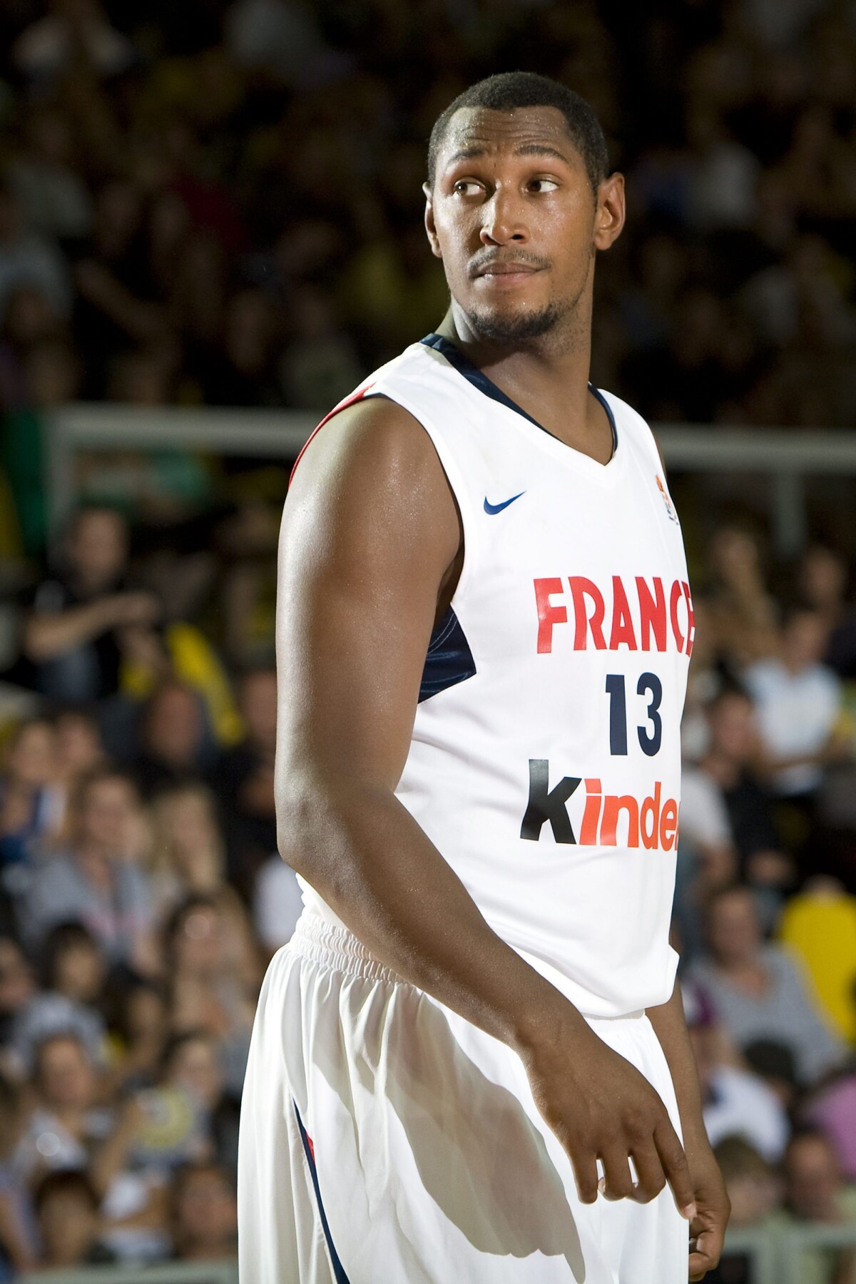 Photo : Boris Diaw lors d'un match entre la France et l'Autriche au ...