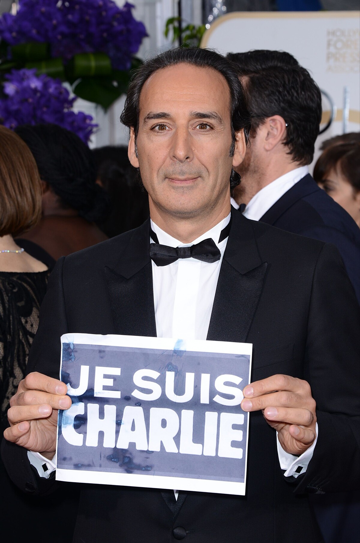 Photo : Alexandre Desplat est Charlie aux olden Globe Awards 2015 ...