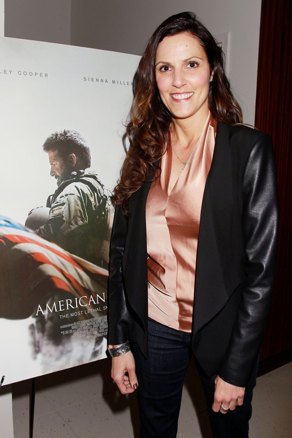 Photo : Taya Kyle à New York le 18 décembre 2014. - Purepeople