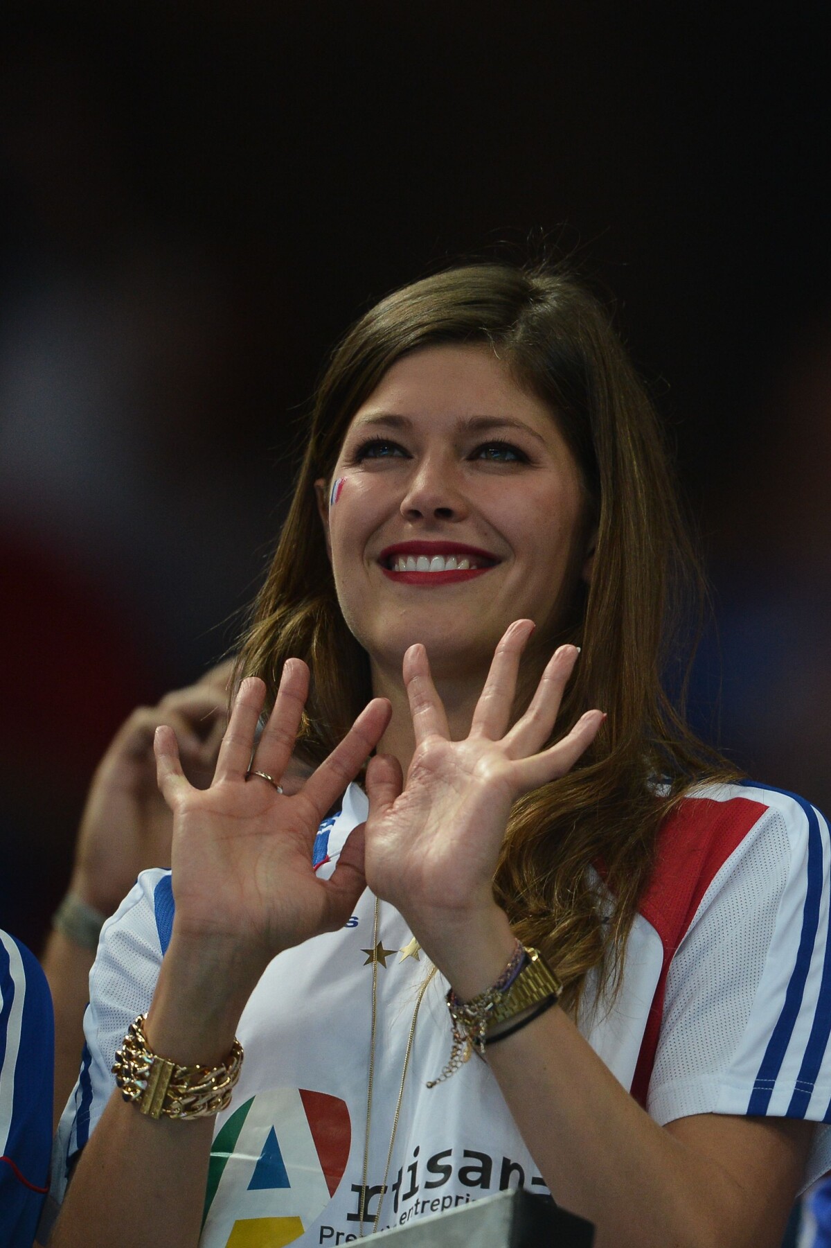 Photo : Géraldine Pillet lors du match France - Suède à l'Olympic Park ...