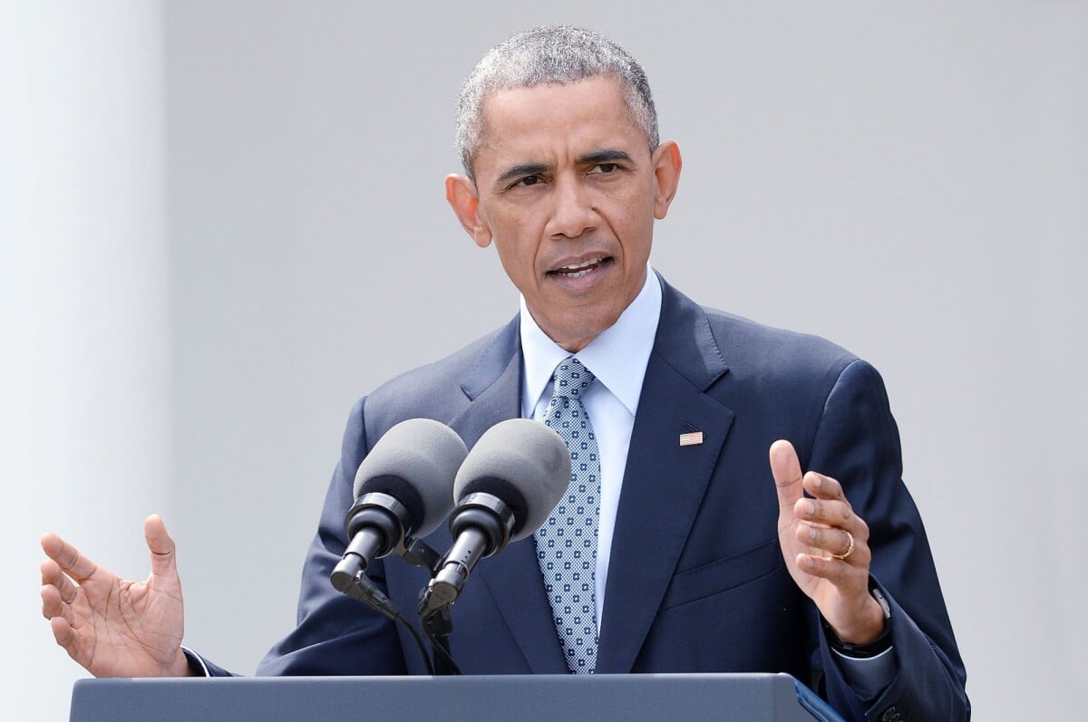Photo : Barack Obama fait un discours depuis la Maison Blanche le 2 ...