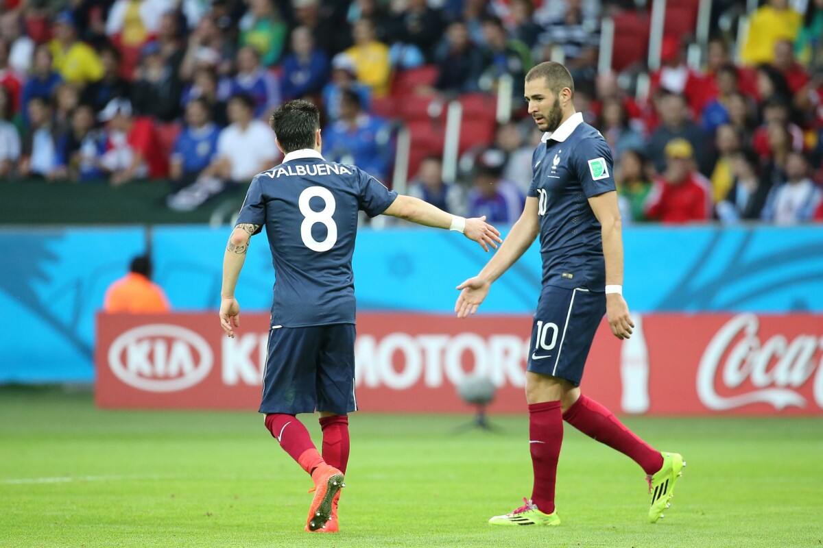 Photo : Mathieu Valbuena et Karim Benzema lors de la Coupe du monde au ...
