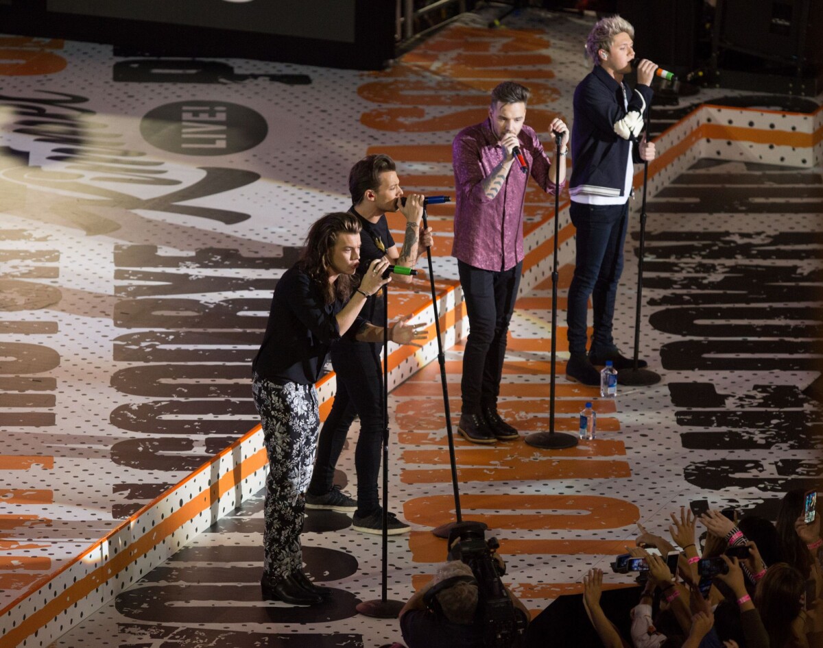 Photo : Le groupe One Direction (Harry Styles, Louis Tomlinson, Niall ...