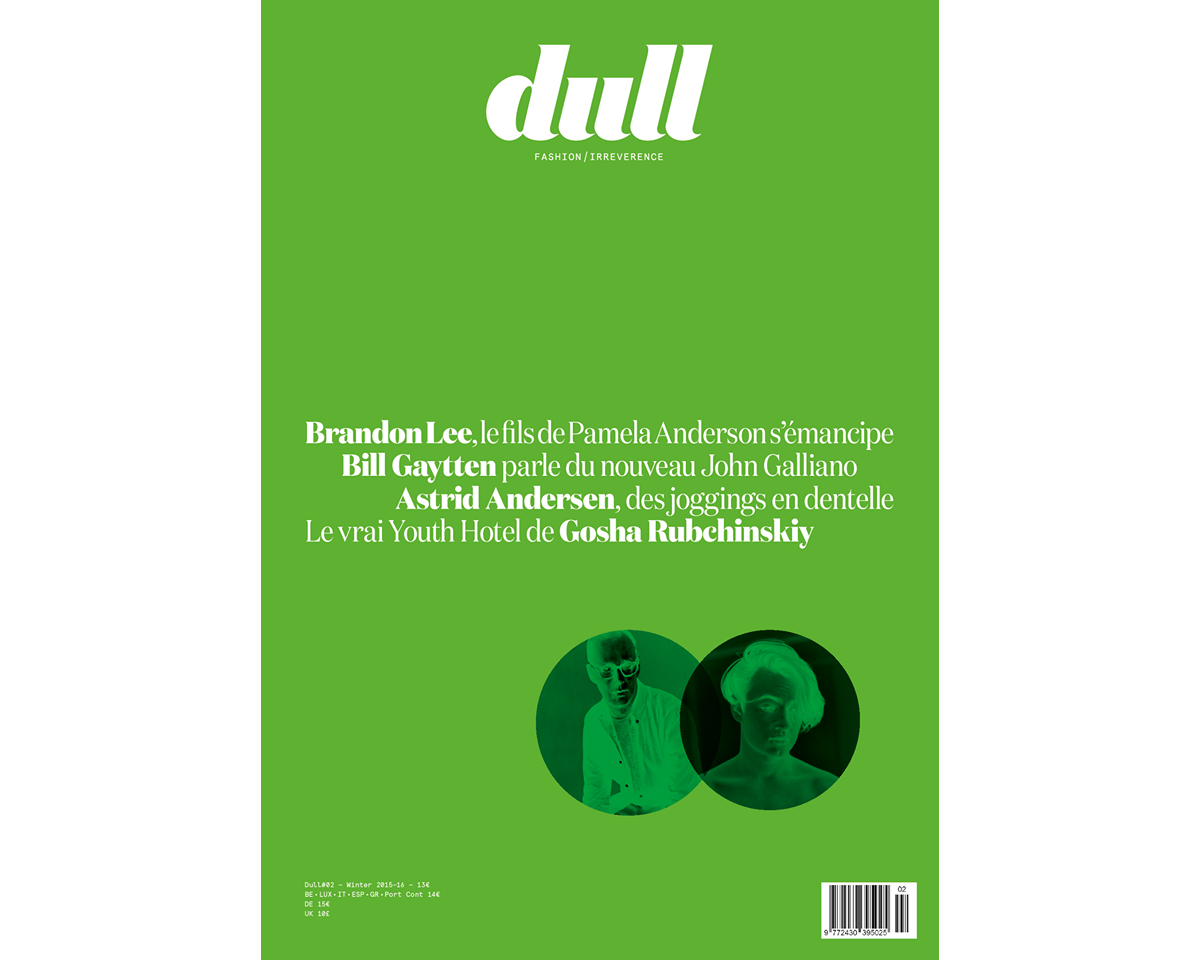 Photo : Couverture du n°2 du magazine Dull, disponible dès le mercredi ...