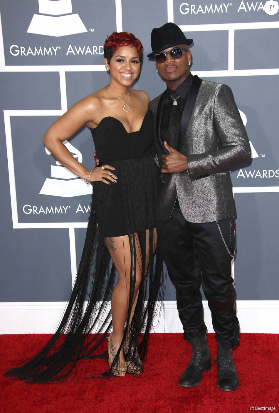 Ne-Yo, Monyetta Shaw - 55eme ceremonie des Grammy Awards a Los Angeles ...