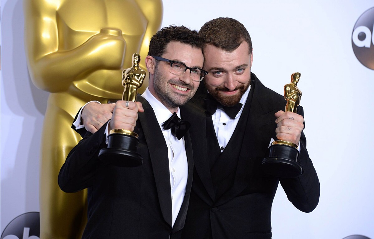 Photo : Sam Smith et James Napier (Jimmy Napes) (Oscar de la meilleure ...