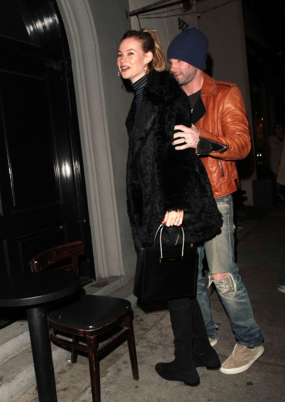 Photo : Adam Levine et Behati Prinsloo sortant du Craig's Restaurant de ...