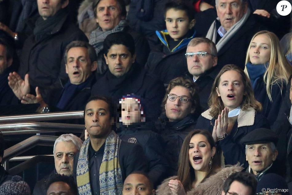 People au match de football PSG - Monaco au Parc des Princes le 20 mars ...