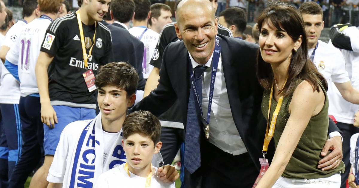 Le Real Madrid de Zinédine Zidane (entouré de sa famille) remporte la ...