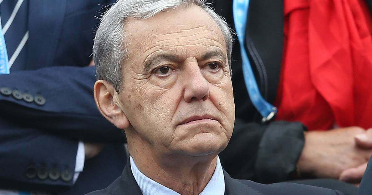 Daniel Bilalian dans les tribunes de la finale homme des internationaux ...