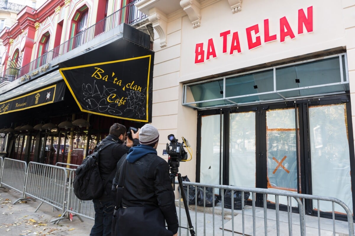 Photo : La nouvelle façade du Bataclan à Paris, le 27 octobre 2016 ...