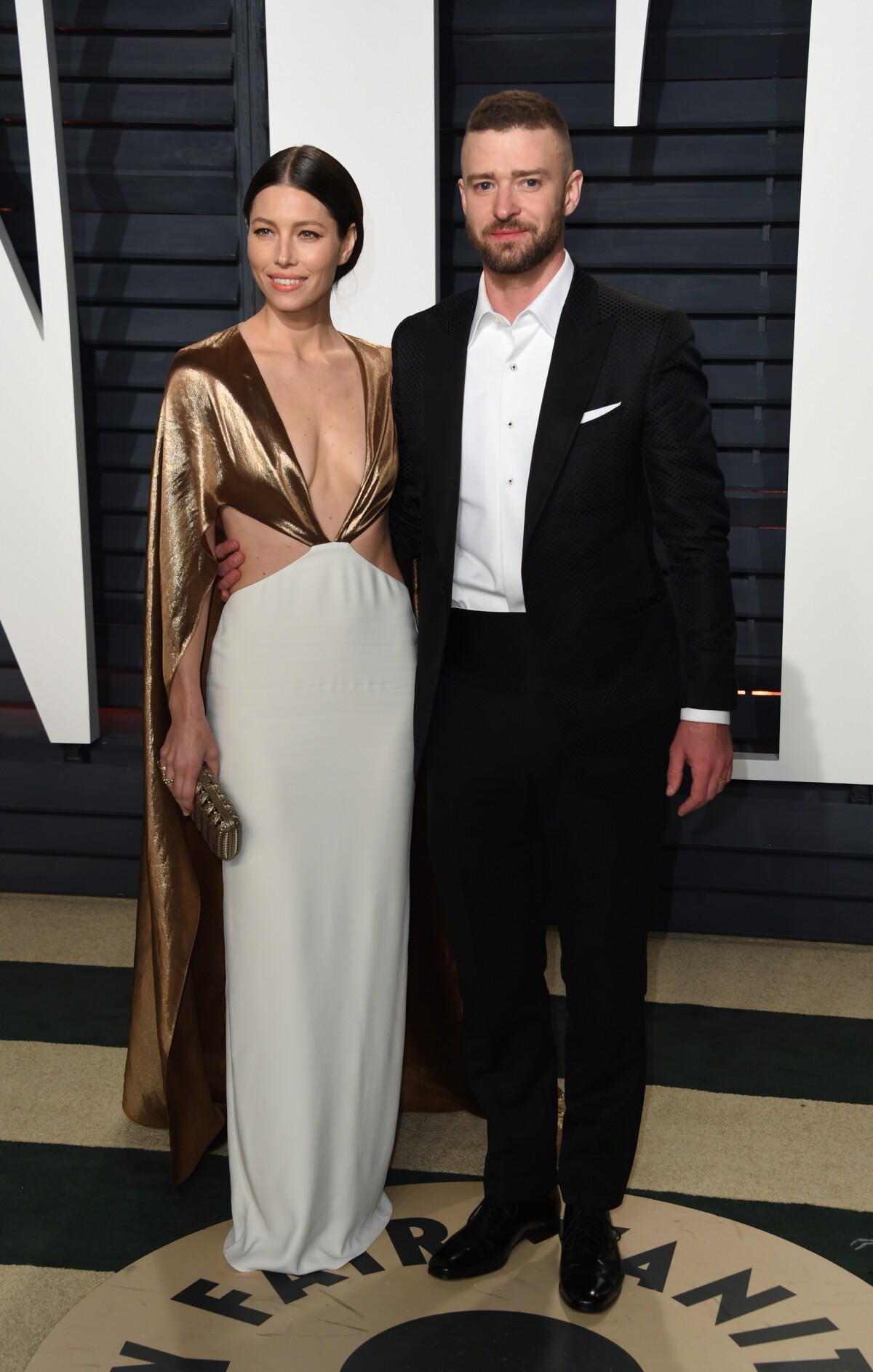 Photo : Jessica Biel (robe Ralph Lauren) et son mari Justin Timberlake ...