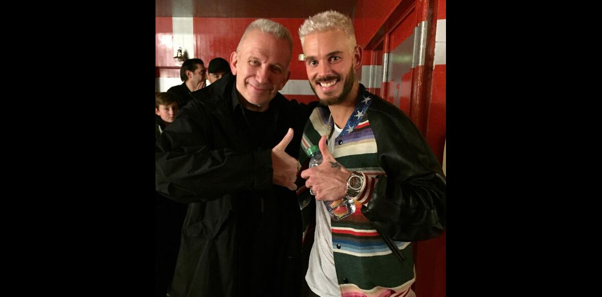 Photo : Jean-Paul Gaultier pose avec M. Pokora après sa première date ...