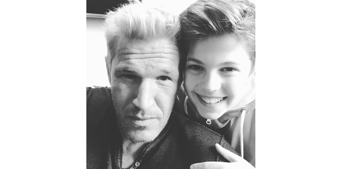 Photo : Benjamin Castaldi et son fils Enzo (13 ans). Avril 2017 ...