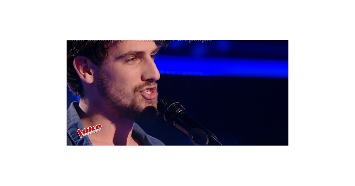 Valentin Stuff dans The Voice 6, le 8 avril 2017 sur TF1. - Purepeople