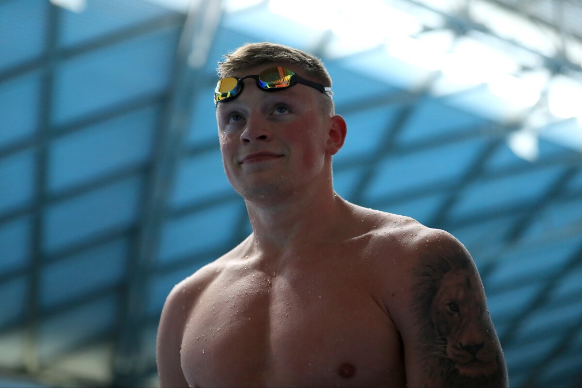 Photo : Adam Peaty lors de l'entrainement. - Purepeople