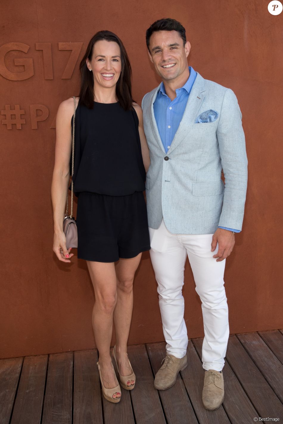 Dan Carter et sa femme Honor au village lors de la finale homme des ...