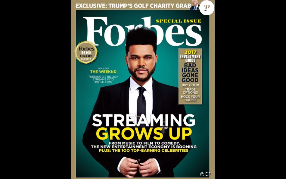 The Weeknd en couverture du magazine Forbes, juin 2017. - Purepeople