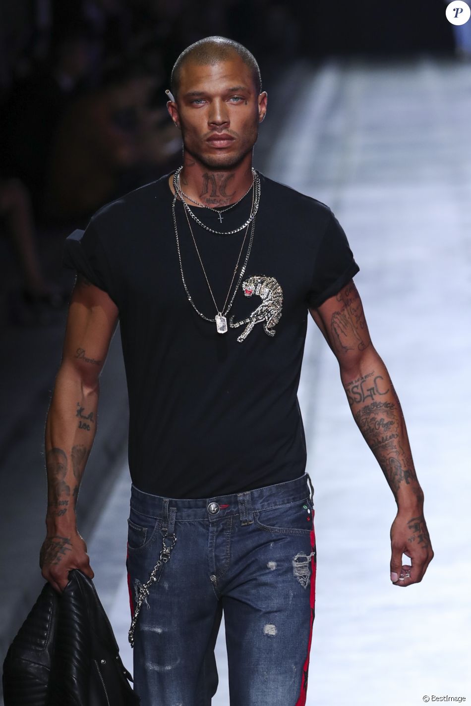 Jeremy Meeks - Défilé de mode Hommes Philipp Plein 2018 lors de la ...