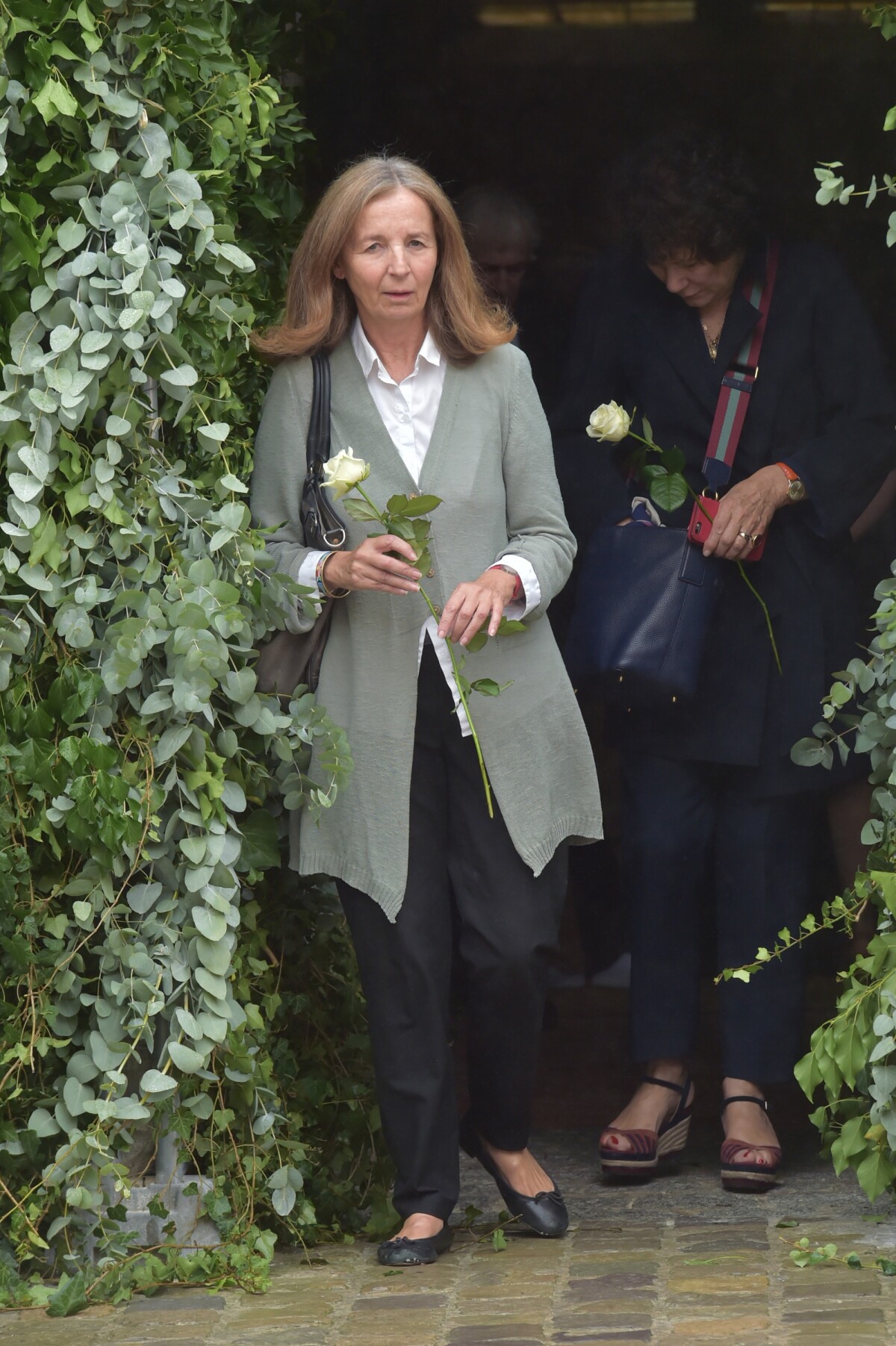 Photo : Françoise Vidal ( femme de Jean Rochefort) lors des obsèques de ...