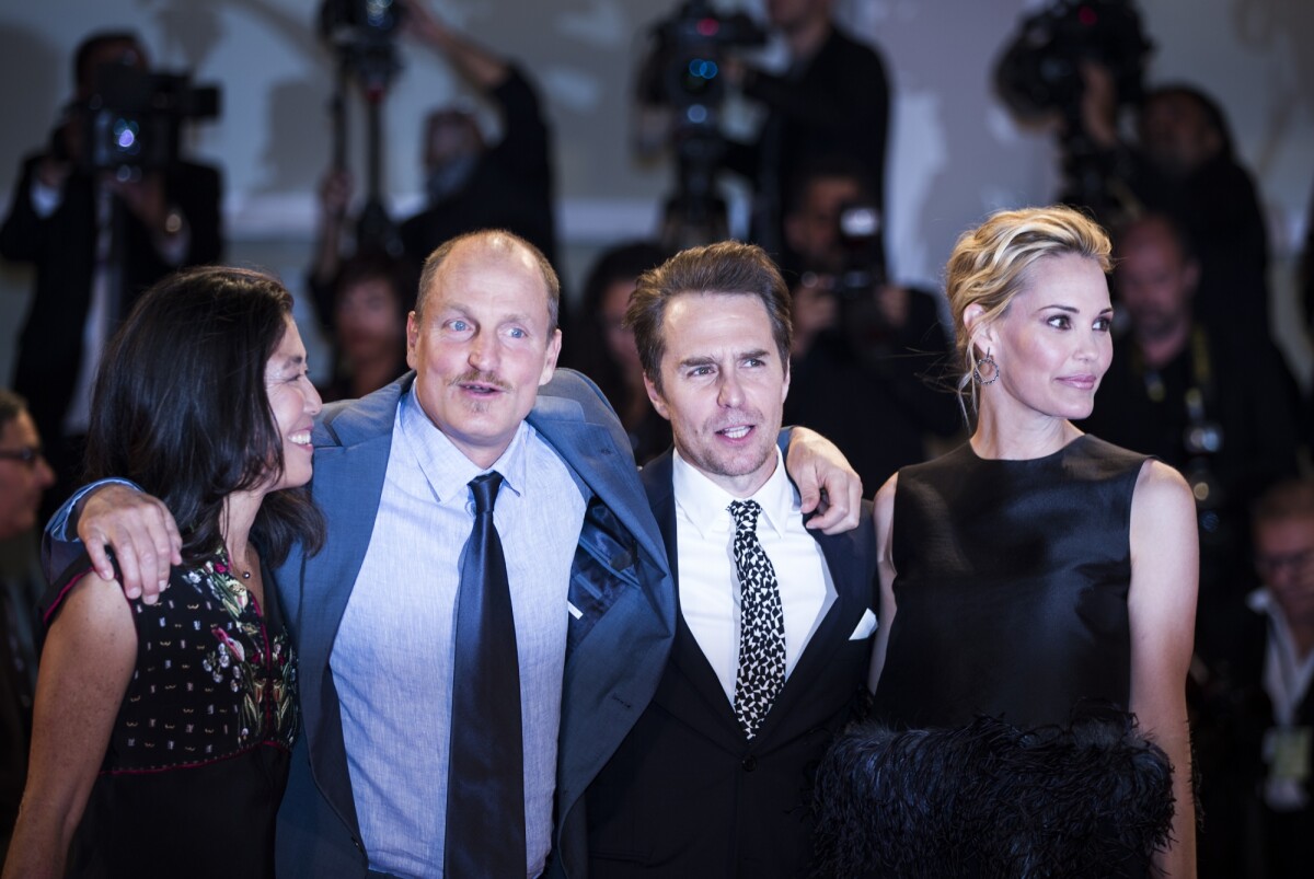 Photo : Woody Harrelson avec sa femme Laura Louie, Sam Rockwell et ...