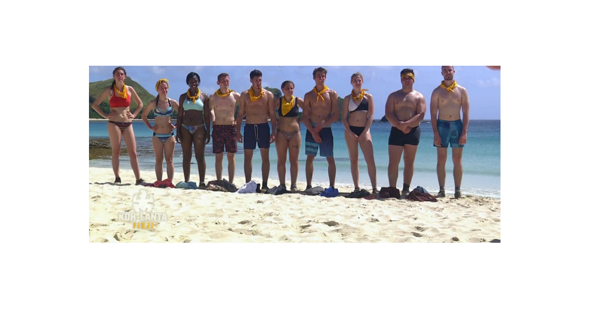 Equipe jaune, celle de Théotime - Koh-Lanta Fidji, le 1er septembre 2017 sur TF1. - Purepeople