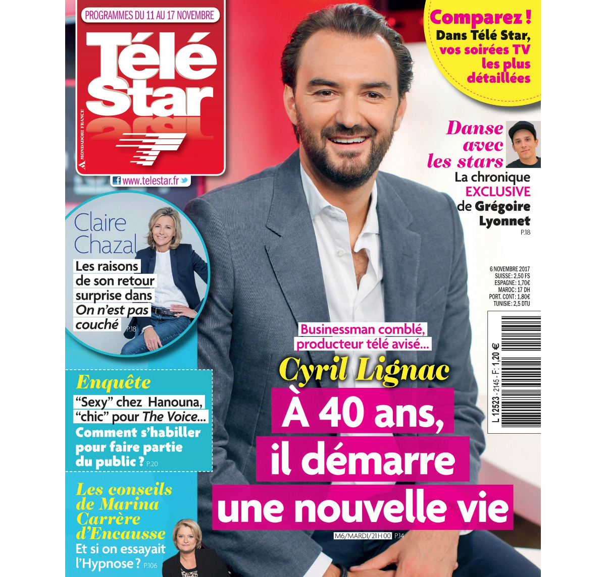 Photo : Magazine "Télé Star" en kiosques le 6 novembre 2017. - Purepeople