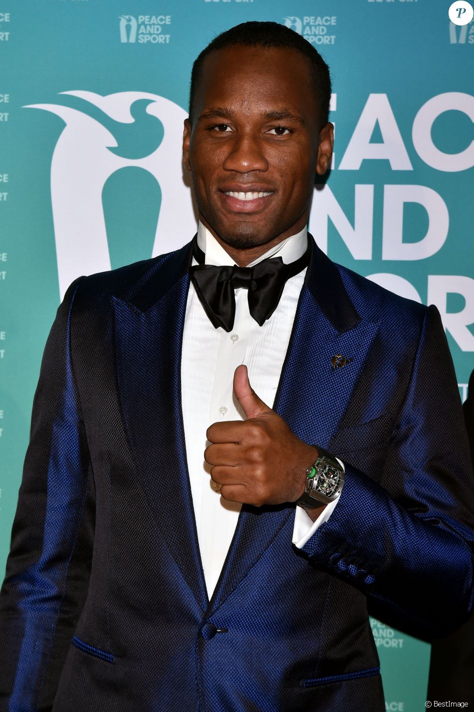 Didier Drogba, durant la soirée de gala du 10ème Forum international de ...