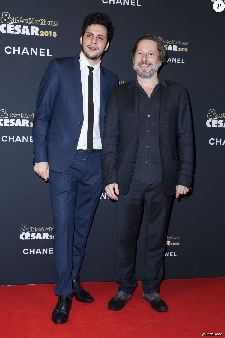 Idir Chender et Mathieu Amalric - Dîner des révélations des Cesar 2018 ...