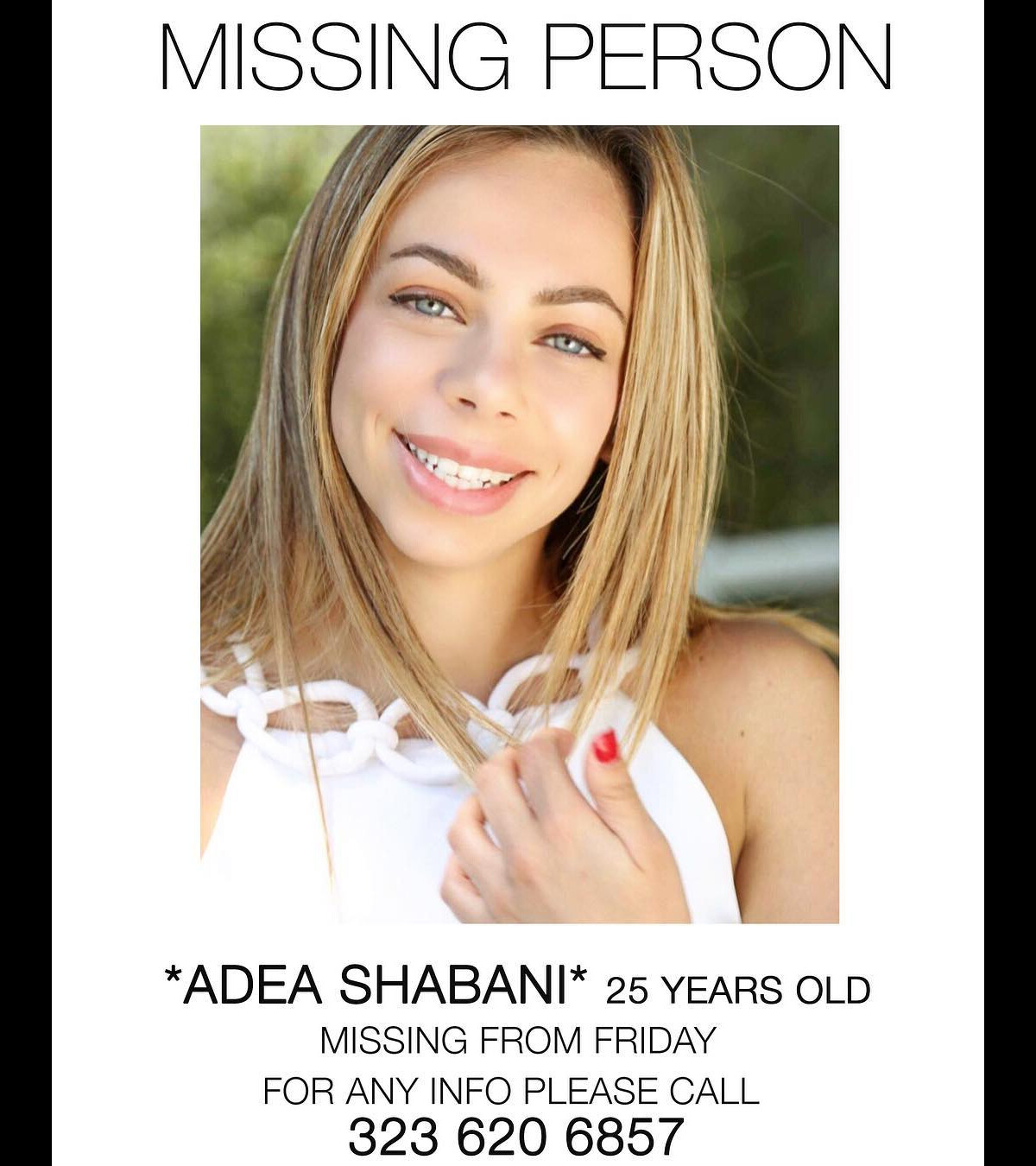 Photo Adea Shabani Jeune Macédonienne De 25 Ans Avait Déménagé à