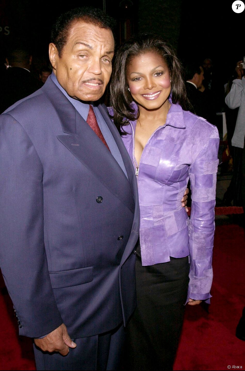 Janet Jackson et son père à Los Angeles en 2000. - Purepeople