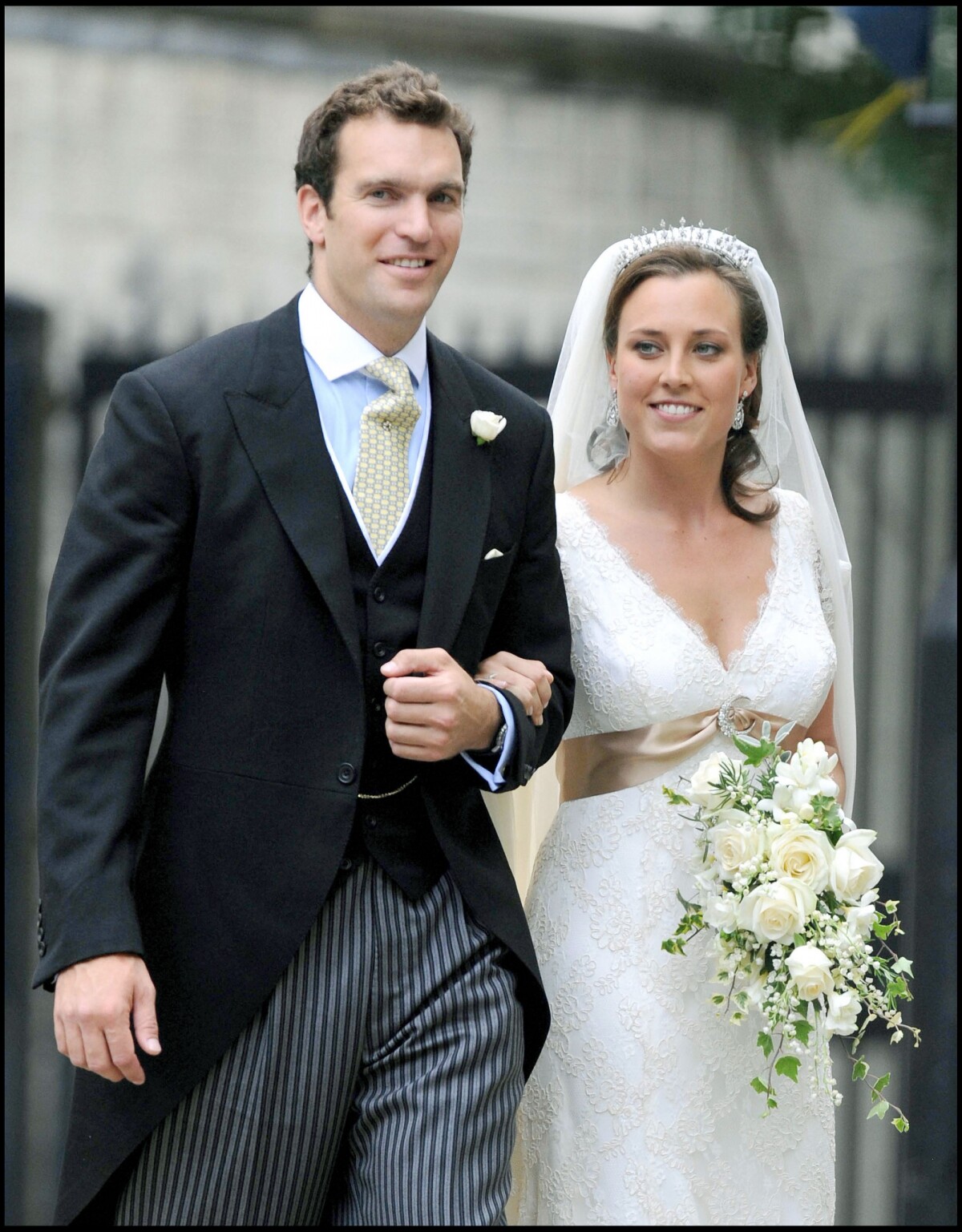 Photo : Nicholas et Alice van Cutsem lors de leur mariage le 14 août ...