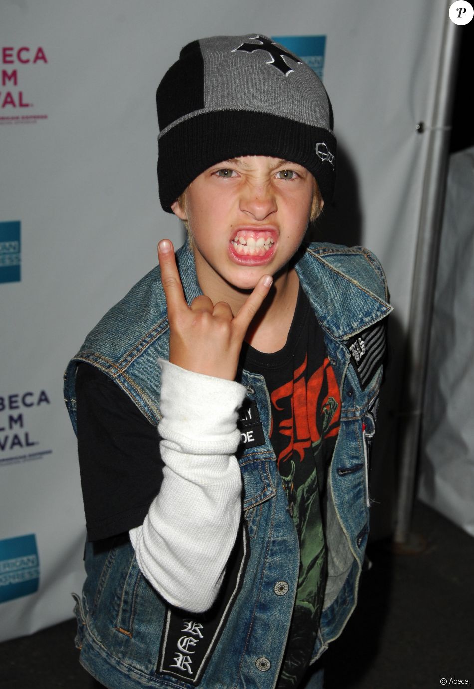 Jimmy Bennett à New York le 24 avril 2008. - Purepeople