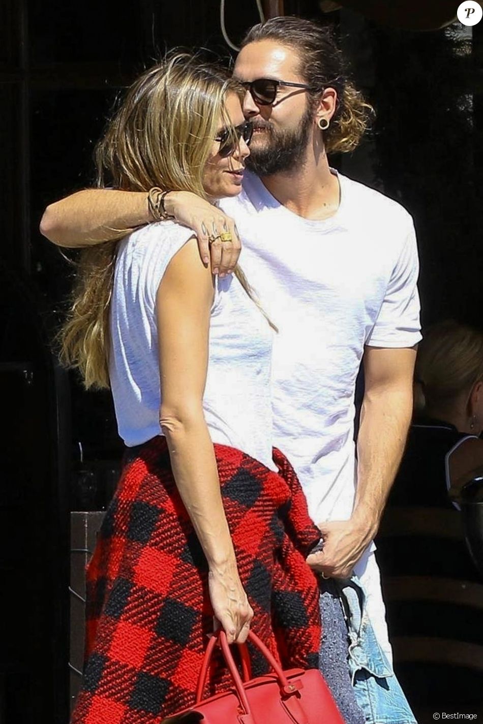Exclusif - Heidi Klum et son compagnon Tom Kaulitz sont allés déjeuner ...
