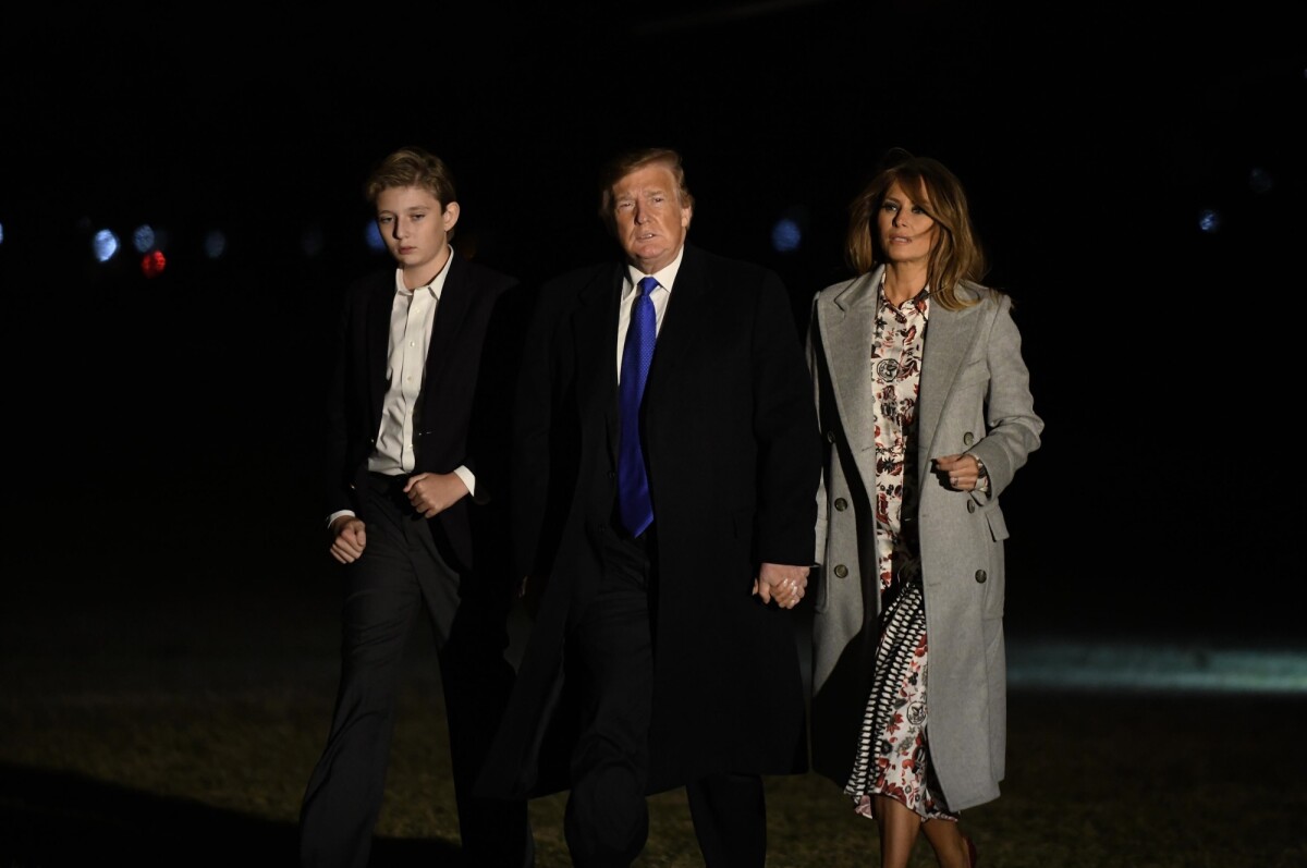 Photo : Le président Donald Trump et la première dame Melania Trump ...