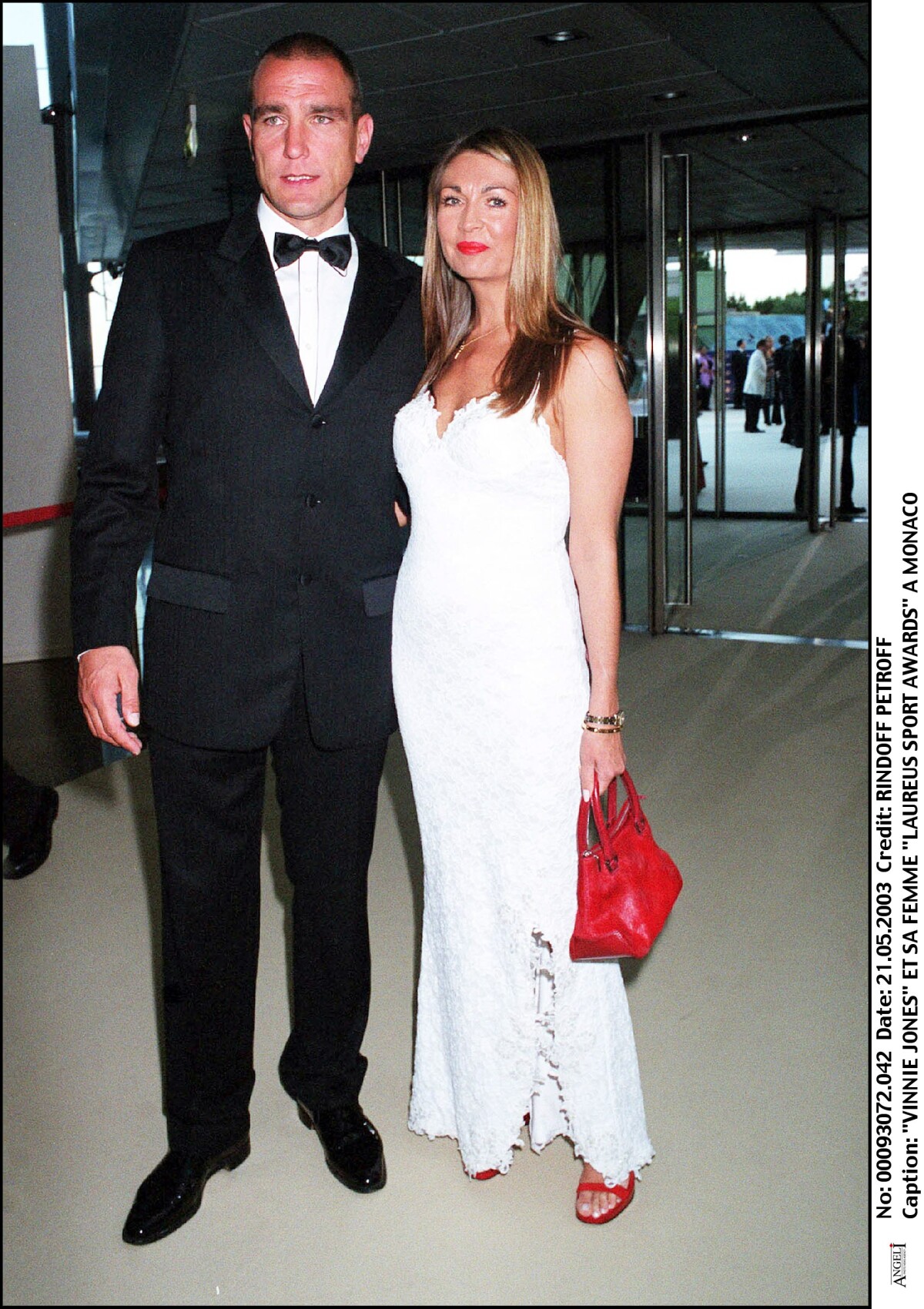 Photo : Vinnie Jones et Tanya Jones à Monaco, en mai 2003. - Purepeople